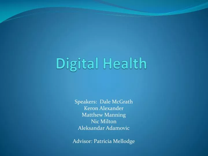 PPT - Digital Health PowerPoint Presentation, free download - ID:4018292