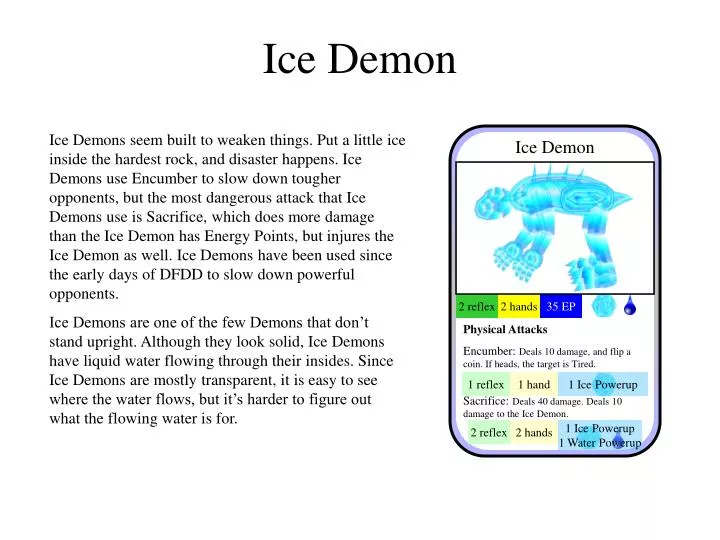 PPT - Ice Demon PowerPoint Presentation, free download - ID:4018385