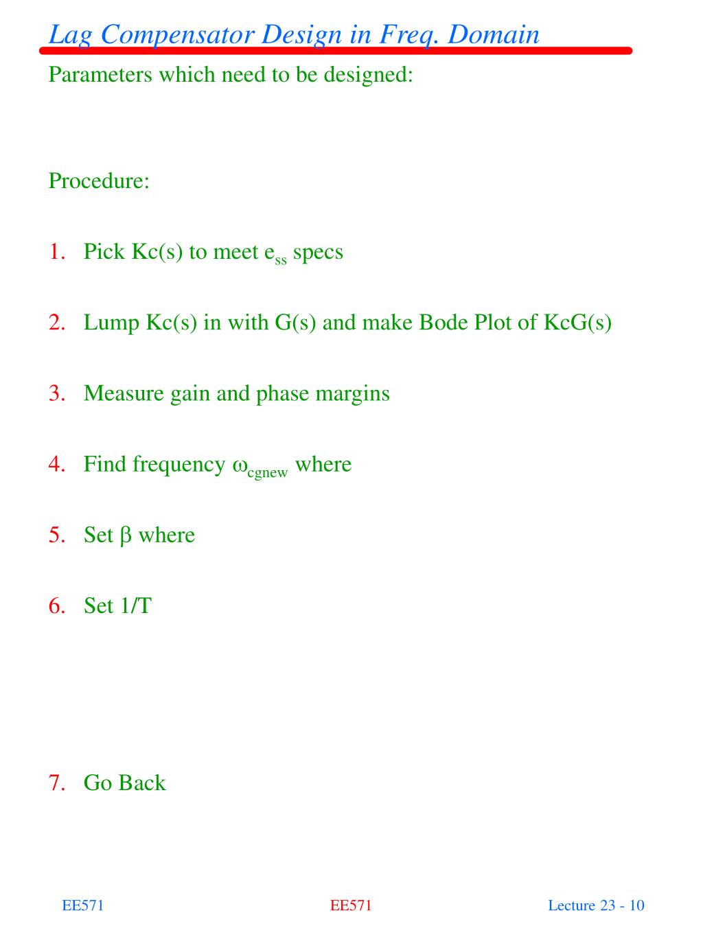 PPT - Lecture 23 – Freq. Domain Compensator Design PowerPoint ...
