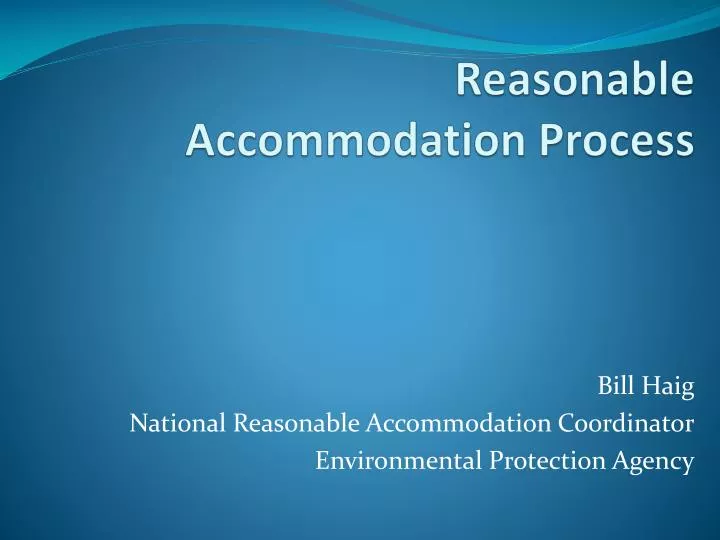 PPT - Reasonable Accommodation Process PowerPoint Presentation, free ...