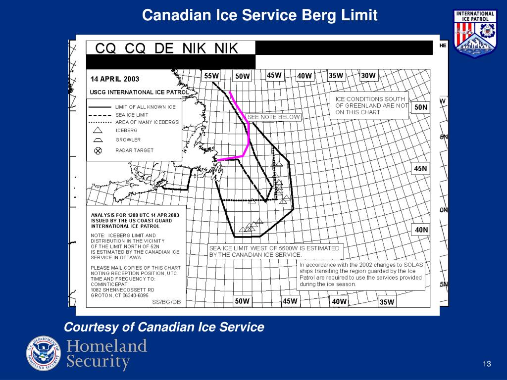 PPT - U.S. Coast Guard International Ice Patrol PowerPoint Presentation ...