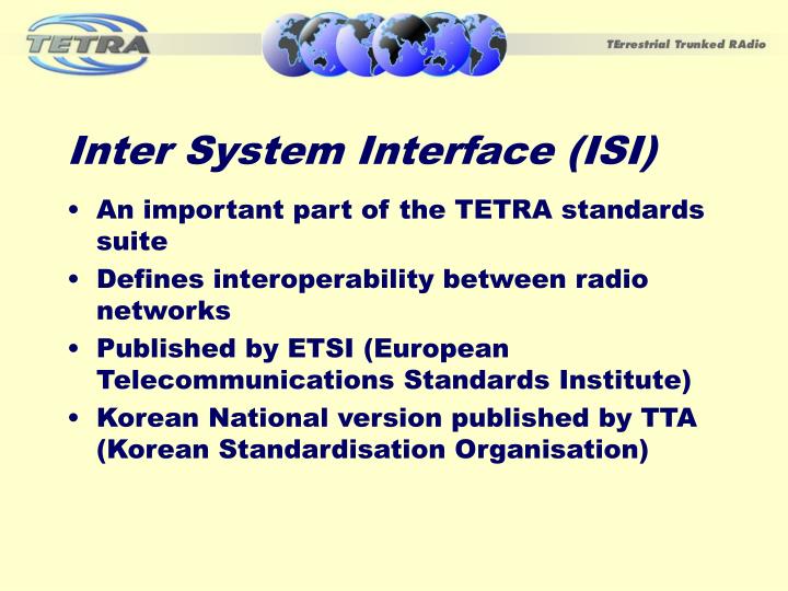 PPT - TETRA Inter System Interface (ISI) PowerPoint Presentation - ID ...