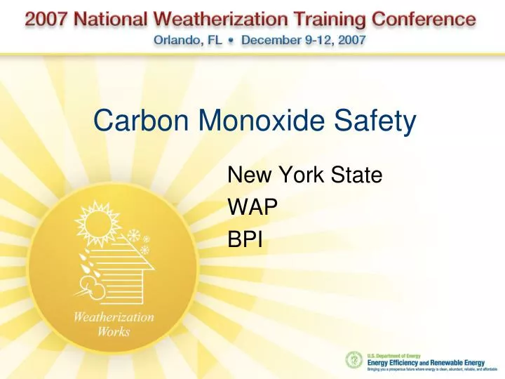 PPT - Carbon Monoxide Safety PowerPoint Presentation, free download ...