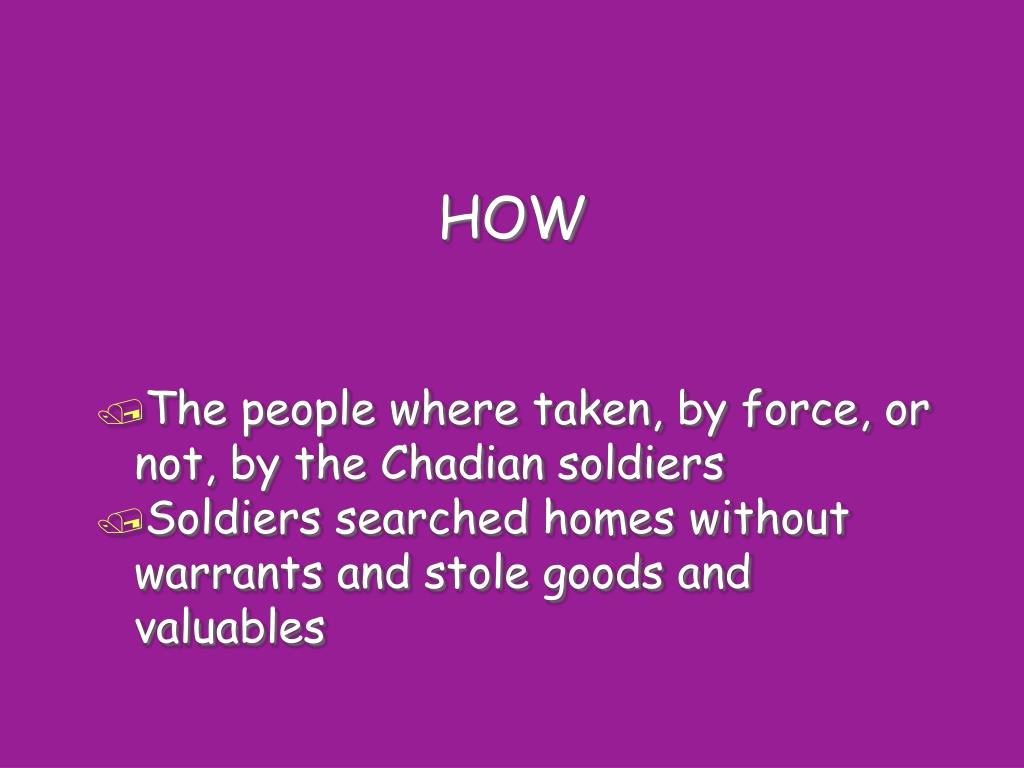 PPT - Human Rights Violations in Chad: Detentions Without Charges ...
