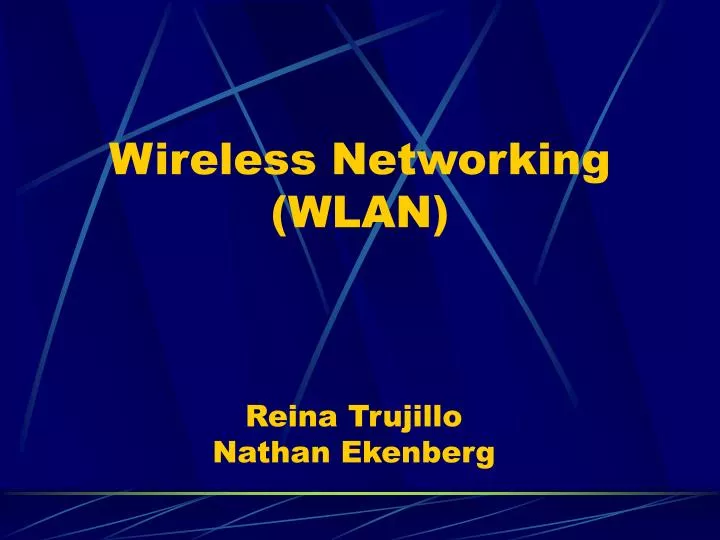 PPT - Wireless Networking (WLAN) PowerPoint Presentation, free download ...