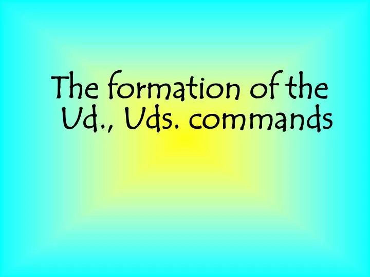 PPT - The formation of the Ud ., Uds . commands PowerPoint Presentation ...
