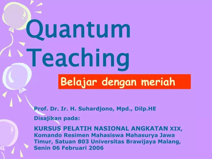 PPT - Quantum Teaching PowerPoint Presentation, free download - ID:4027309