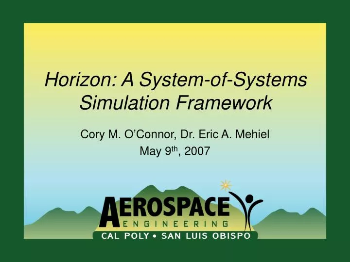 PPT - Horizon: A System-of-Systems Simulation Framework PowerPoint ...