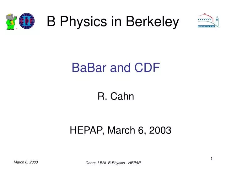 PPT - B Physics in Berkeley PowerPoint Presentation, free download - ID ...