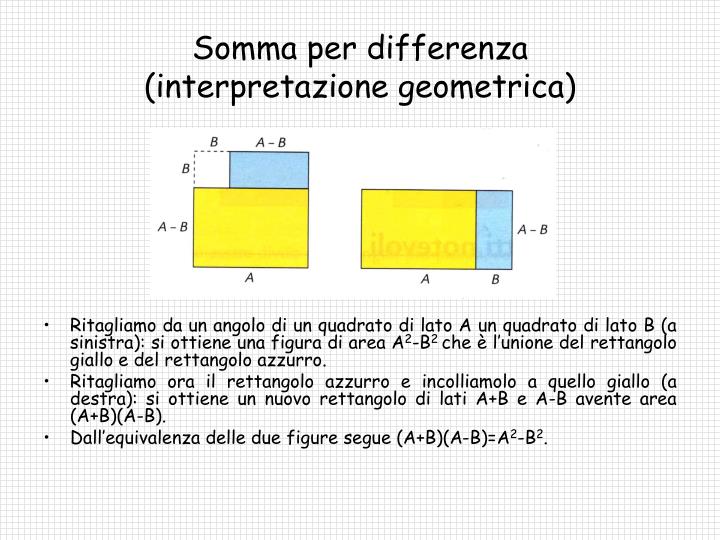 PPT - I prodotti notevoli PowerPoint Presentation - ID:4029128