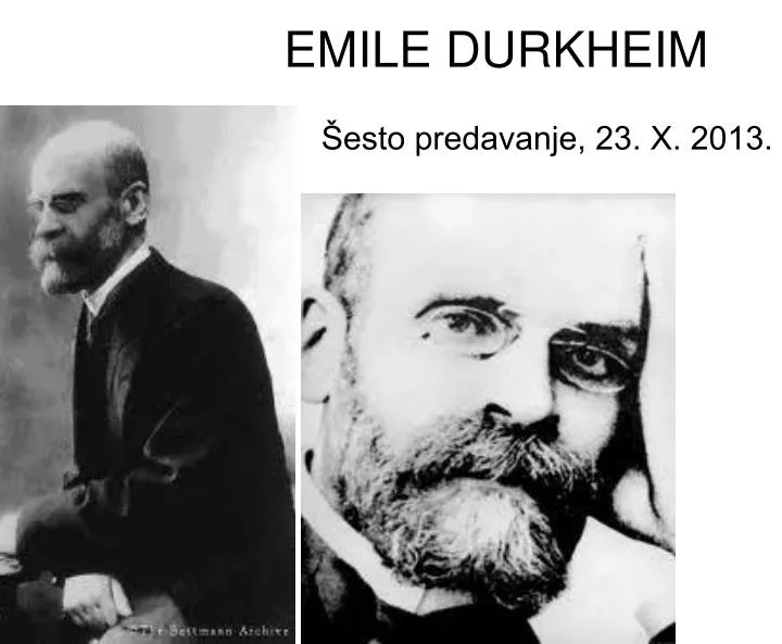 PPT - EMILE DURKHEIM PowerPoint Presentation, free download - ID:4029475