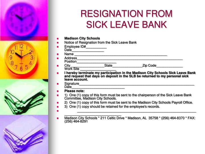 PPT - SICK LEAVE BANK PowerPoint Presentation - ID:4029786