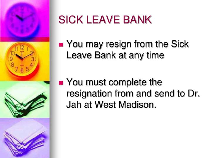 PPT - SICK LEAVE BANK PowerPoint Presentation - ID:4029786