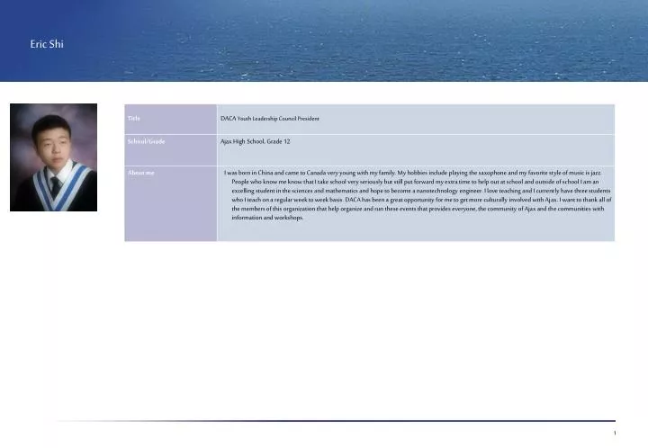 PPT - Eric Shi PowerPoint Presentation, free download - ID:4030135