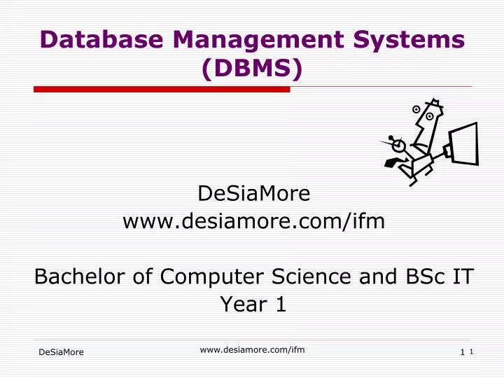 PPT - Database Management Systems (DBMS) PowerPoint Presentation, free ...