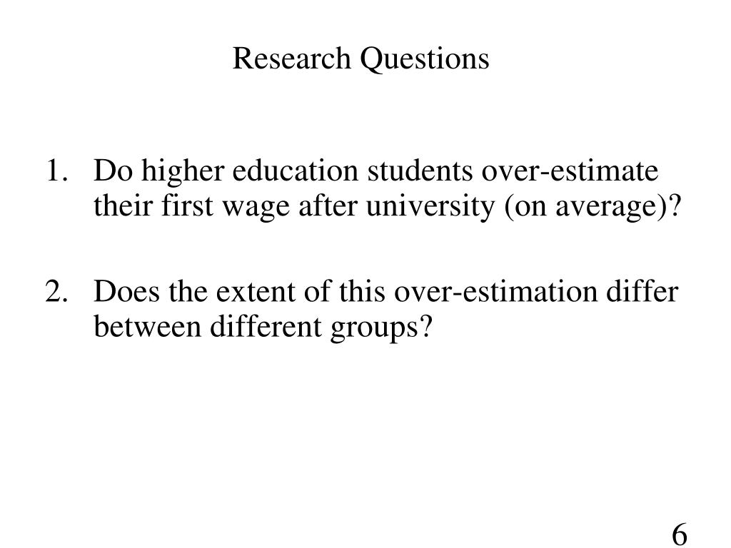 PPT - Do UK higher education students overestimate their starting ...