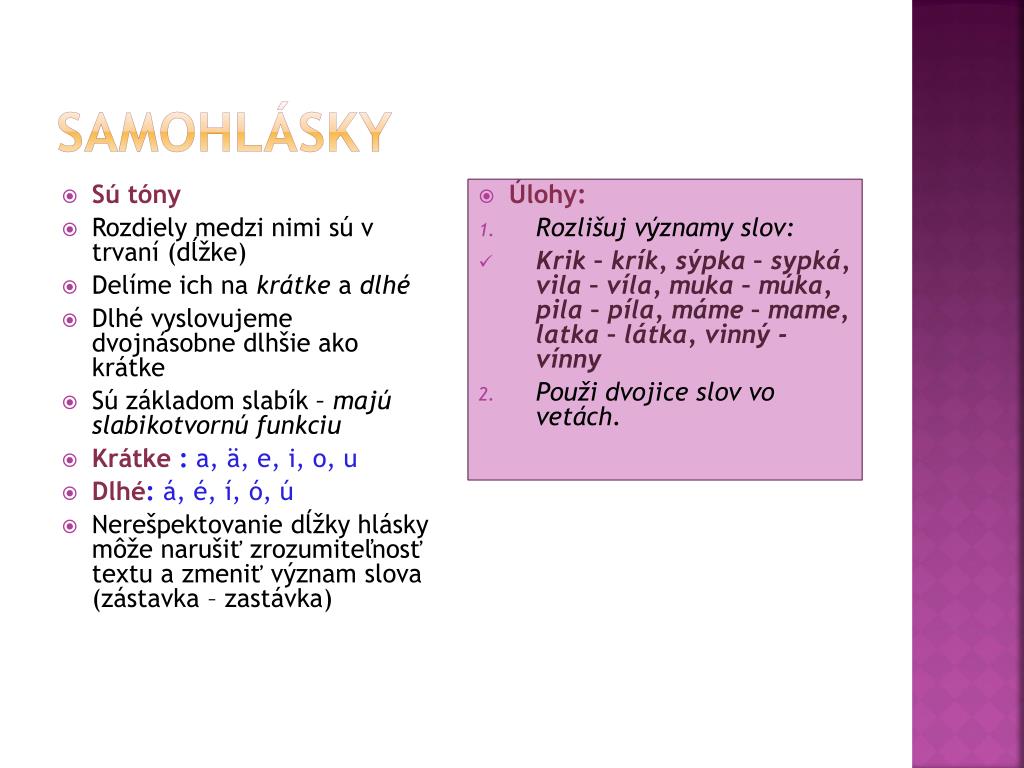 PPT - Systém slovenských hlások PowerPoint Presentation, free download ...