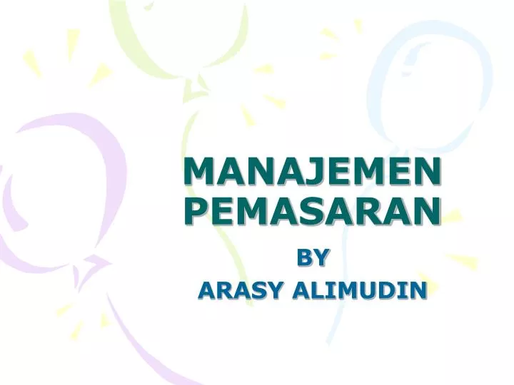 PPT - MANAJEMEN PEMASARAN PowerPoint Presentation, free download - ID ...