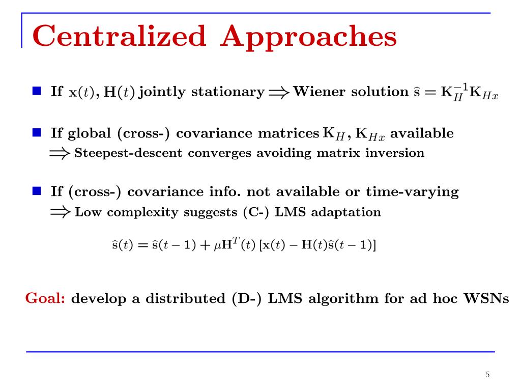 Ppt Consensus Based Distributed Least Mean Square Algorithm Using Wireless Ad Hoc Networks