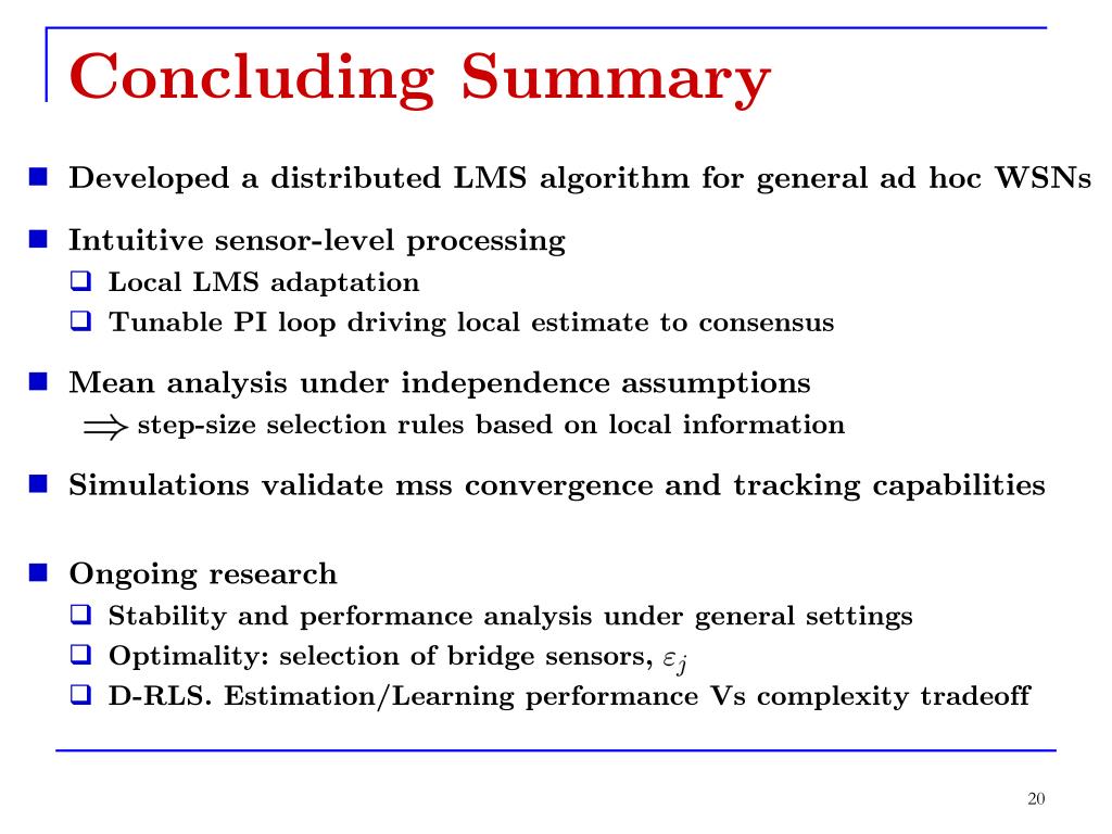 PPT - Consensus-Based Distributed Least-Mean Square Algorithm Using ... PPT - Consensus-Based Distributed Least-Mean Square Algorithm Using ...