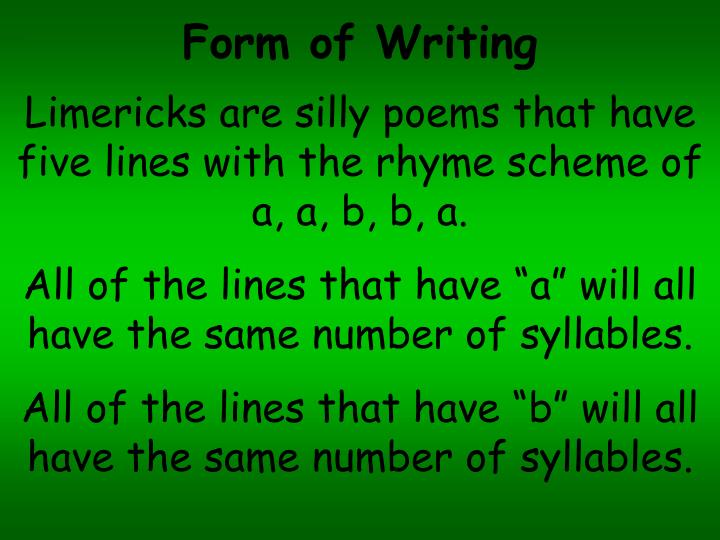 PPT - Limericks PowerPoint Presentation - ID:4033280