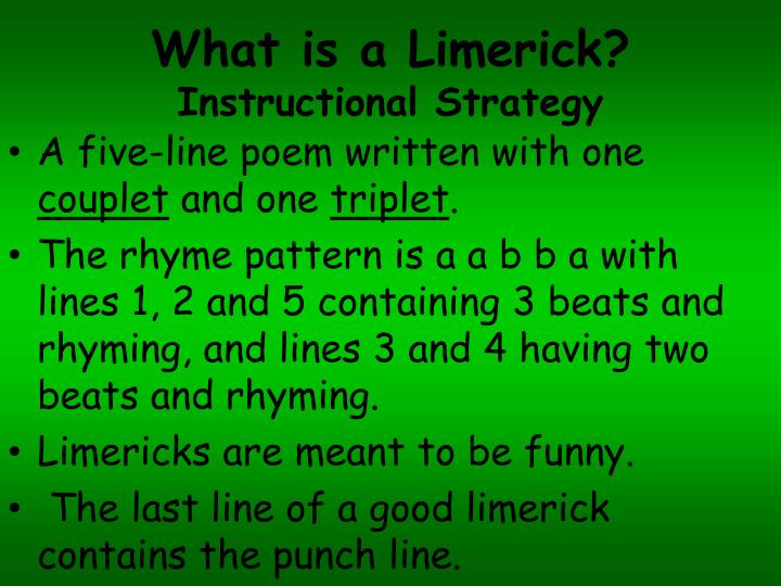 PPT - Limericks PowerPoint Presentation - ID:4033280