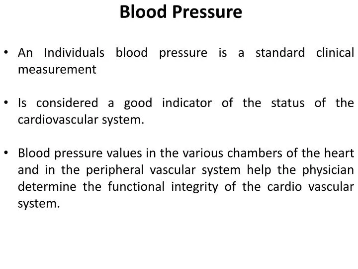 PPT - Blood Pressure PowerPoint Presentation, free download - ID:4033681