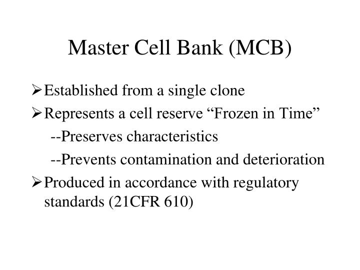 PPT - Making a Master or Working Cell Bank PowerPoint Presentation - ID ...