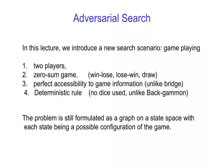 PPT - Adversarial Search PowerPoint Presentation, free download - ID ... PPT - Adversarial Search PowerPoint Presentation, free download - ID ...