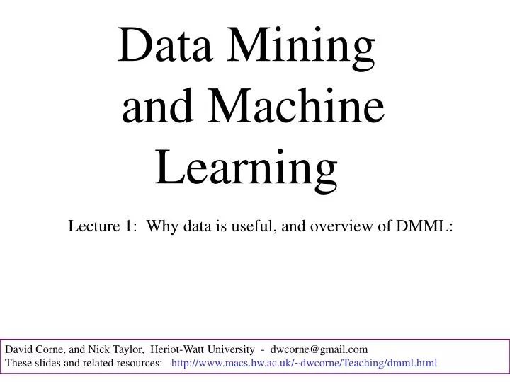 PPT - Data Mining and Machine Learning PowerPoint Presentation, free ... PPT - Data Mining and Machine Learning PowerPoint Presentation, free ...