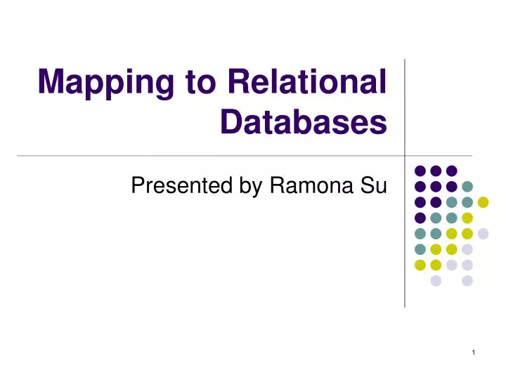 PPT - Mapping to Relational Databases PowerPoint Presentation, free ...