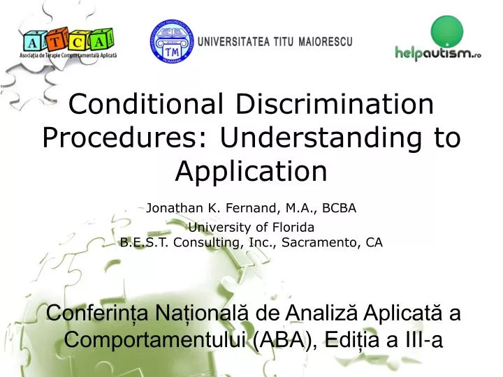 PPT - Conditional Discrimination Procedures: Understanding to ...