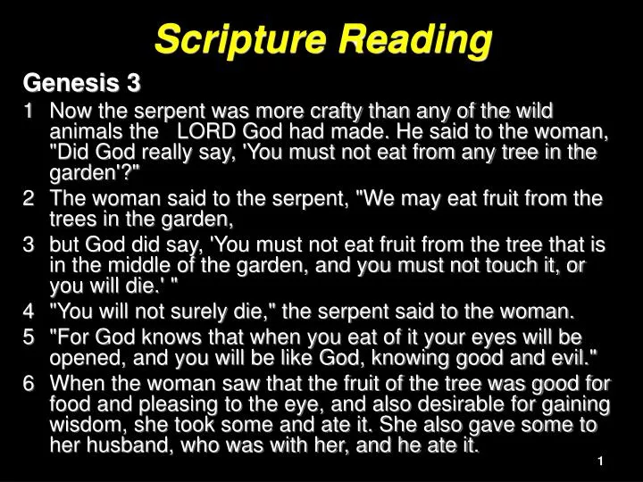 PPT - Scripture Reading PowerPoint Presentation, free download - ID:4037002