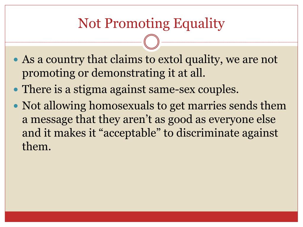 PPT - The Case for Marriage Equality: Why Same-Sex Couples Deserve ...