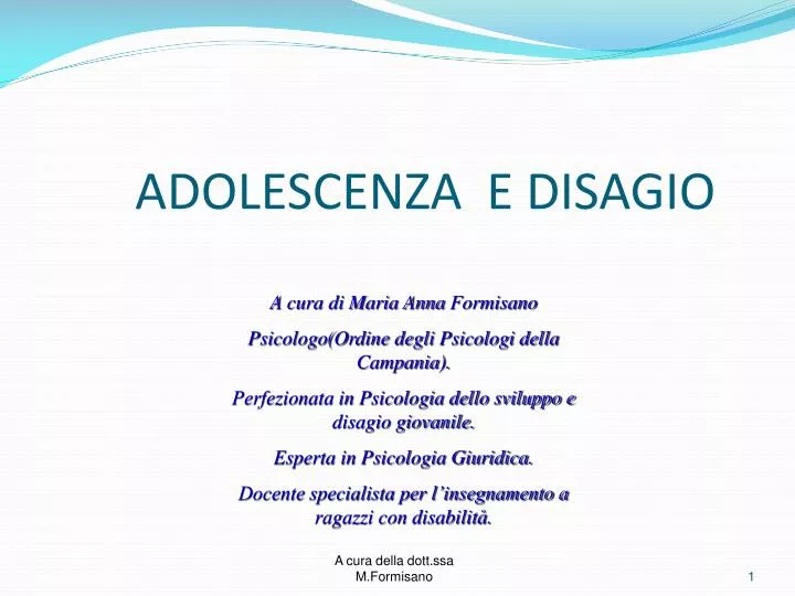 PPT - ADOLESCENZA E DISAGIO PowerPoint Presentation, free download - ID ...