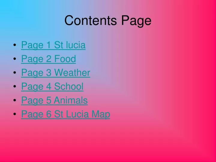 PPT - Contents Page PowerPoint Presentation, free download - ID:4039635
