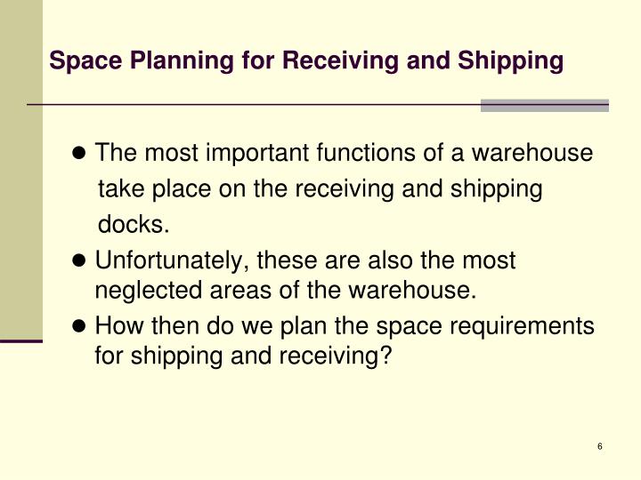 PPT - Warehousing and Inventory Management Warehouse Space and Layout ...