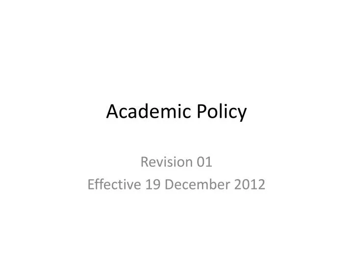 PPT - Academic Policy PowerPoint Presentation, free download - ID:4041131