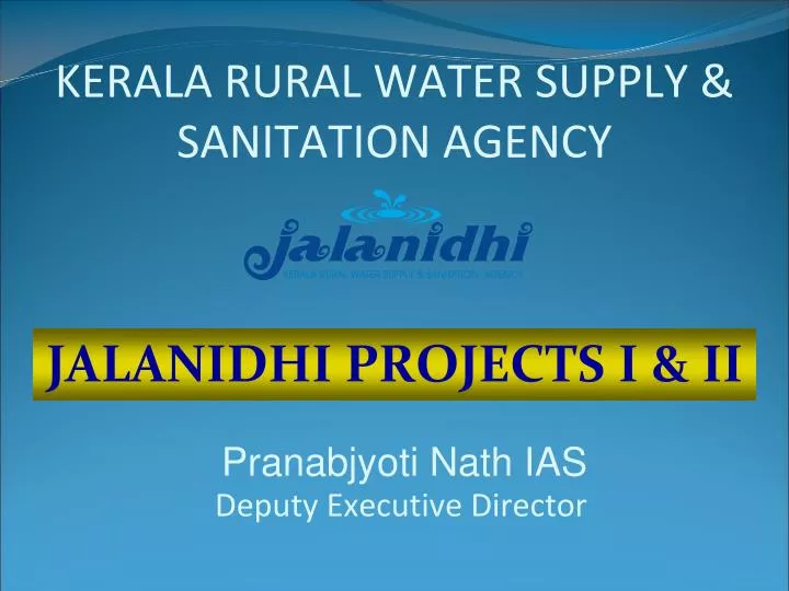 Ppt Kerala Rural Water Supply And Sanitation Agency Powerpoint