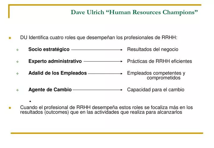 PPT - Dave Ulrich “Human Resources Champions” PowerPoint Presentation ...