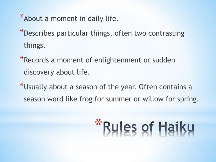 PPT - What is Haiku Poetry? PowerPoint Presentation - ID:4044110