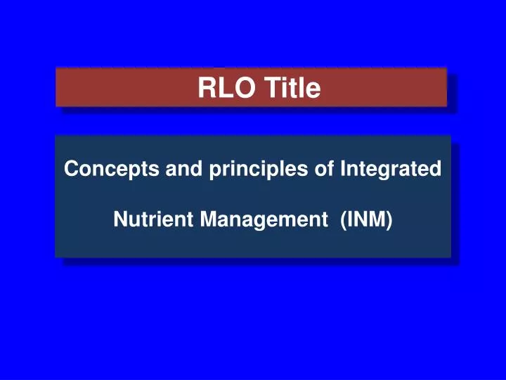 PPT - RLO Title PowerPoint Presentation, free download - ID:4045330