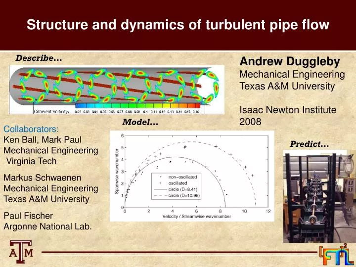 PPT - Structure and dynamics of turbulent pipe flow PowerPoint ...