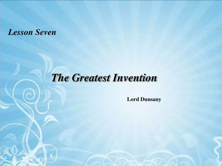 PPT - The Greatest Invention PowerPoint Presentation, free download ...