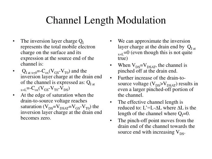 PPT - Channel Length Modulation PowerPoint Presentation, free download ...