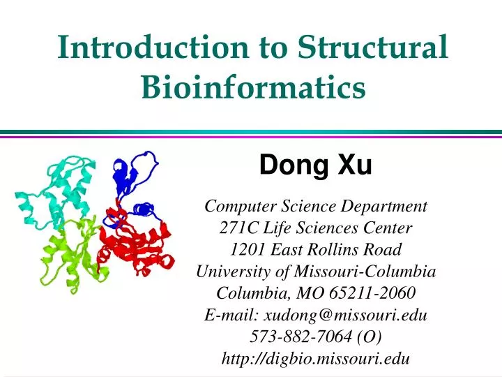 Ppt Introduction To Structural Bioinformatics Powerpoint Presentation