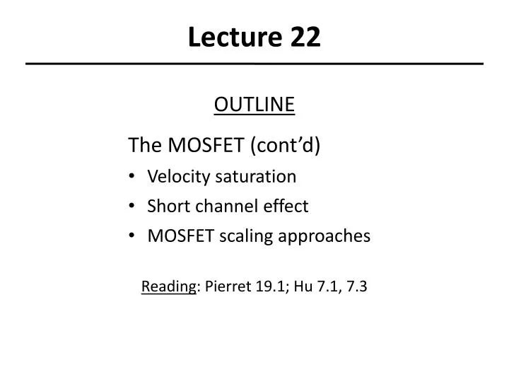 PPT - Lecture 22 PowerPoint Presentation, free download - ID:4049345