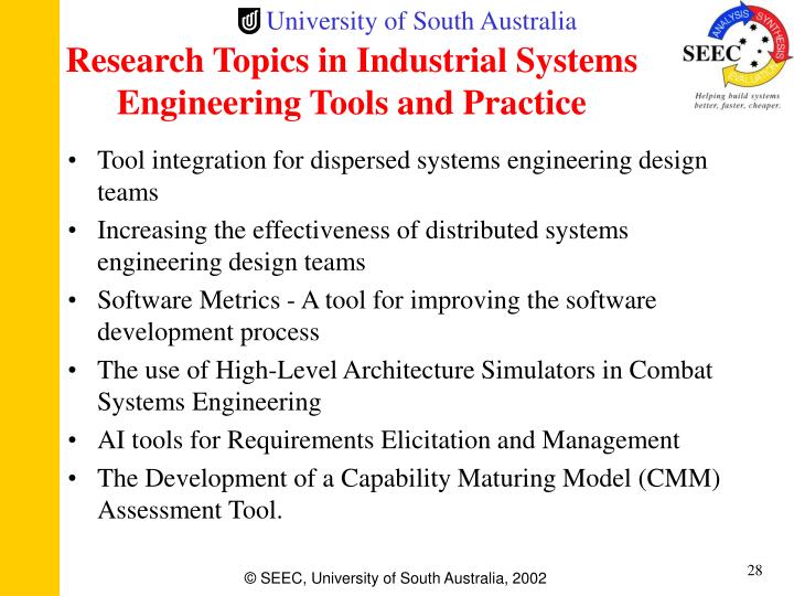 PPT - Systems Teaching and Research at the Systems Engineering and ...