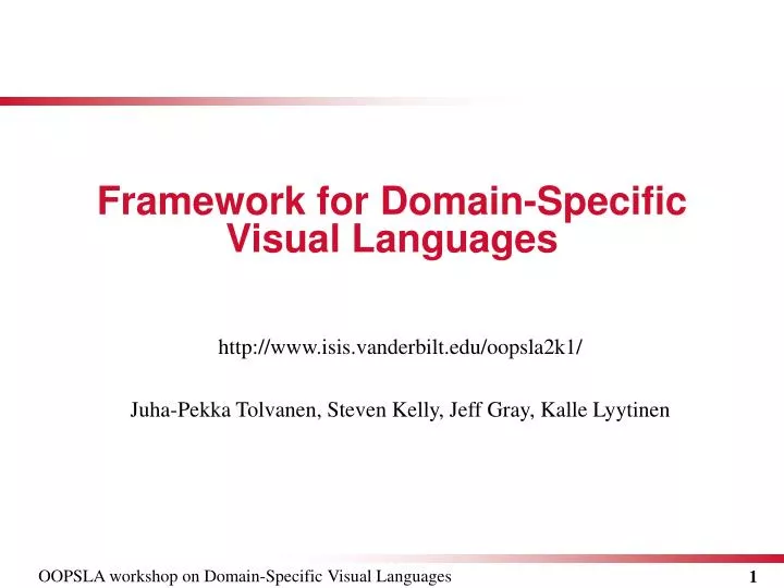 PPT - Framework for Domain - Specific Visual Languages PowerPoint Presentation - ID:4050195
