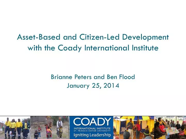 PPT - The Coady International Institute St Francis Xavier University ...